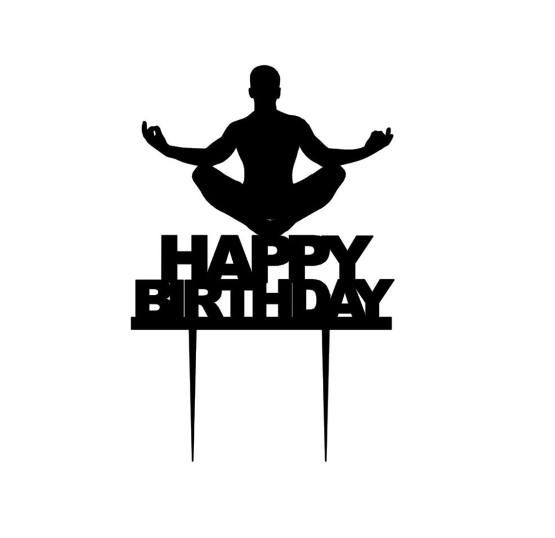 Yoga Cake Topper Yoga Birthday Cake Topper Yoga Topper Yogi | Etsy