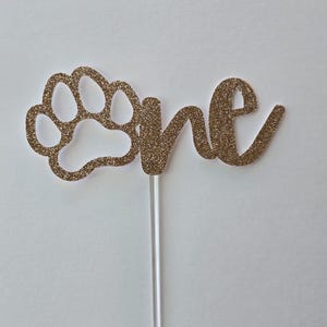 Paw Print Cake Topper, Dog Birthday Cake Topper, Dogs First Birthday ...