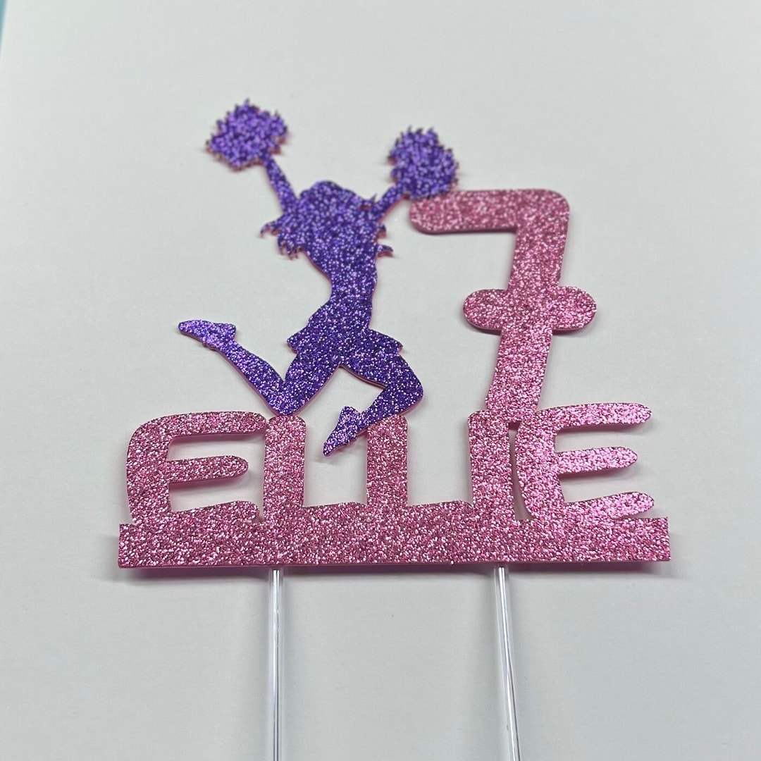 Cheer Cake Topper, Cheerleader Cake Topper, Cheerleading Cake Topper ...