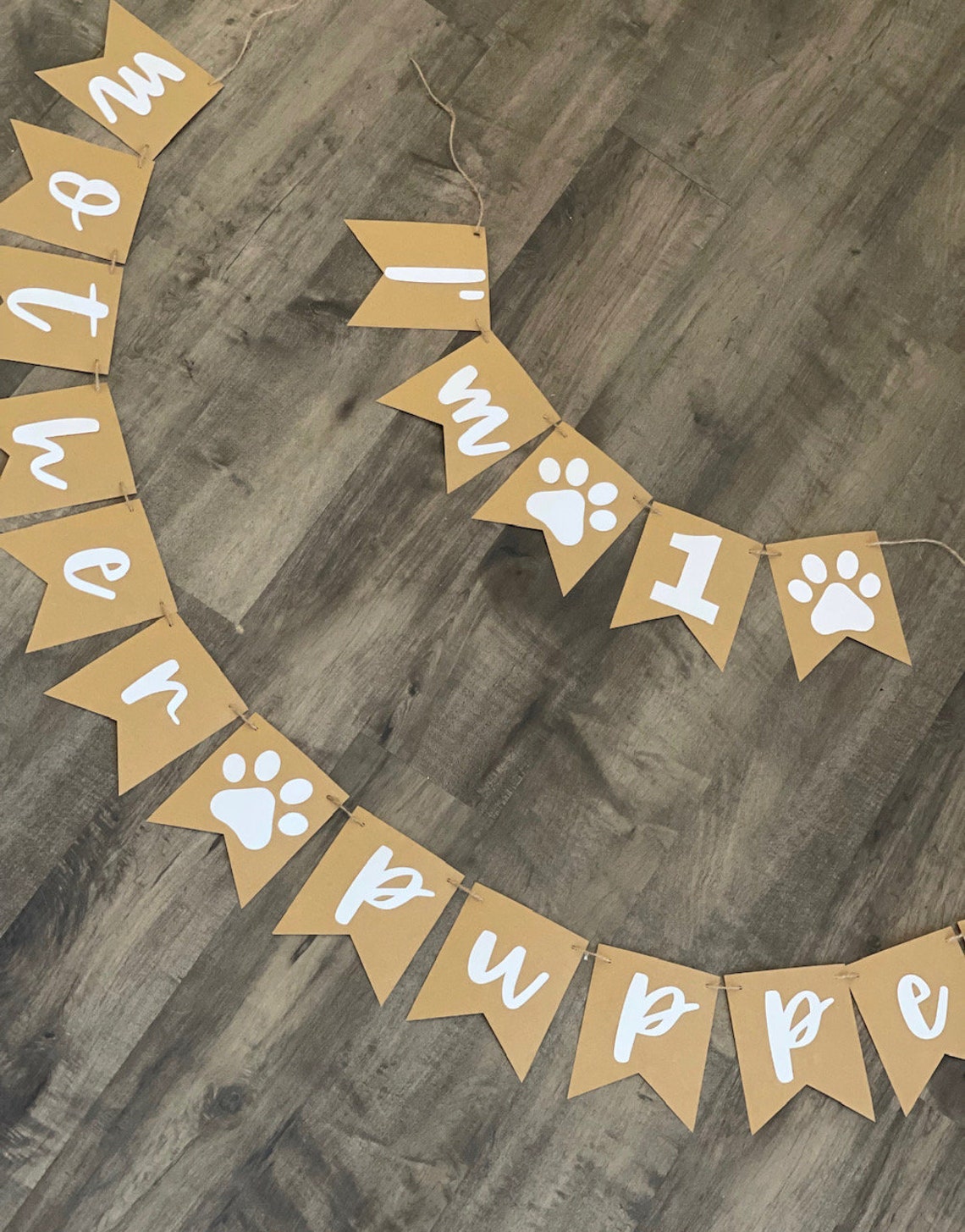 Paw Banner Paw Print Banner Dog Birthday Banner Puppy - Etsy