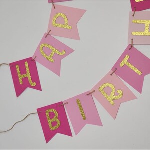Pink Banner, Hot Pink Banner, Pink Birthday Banner, Custom Pink Banner ...