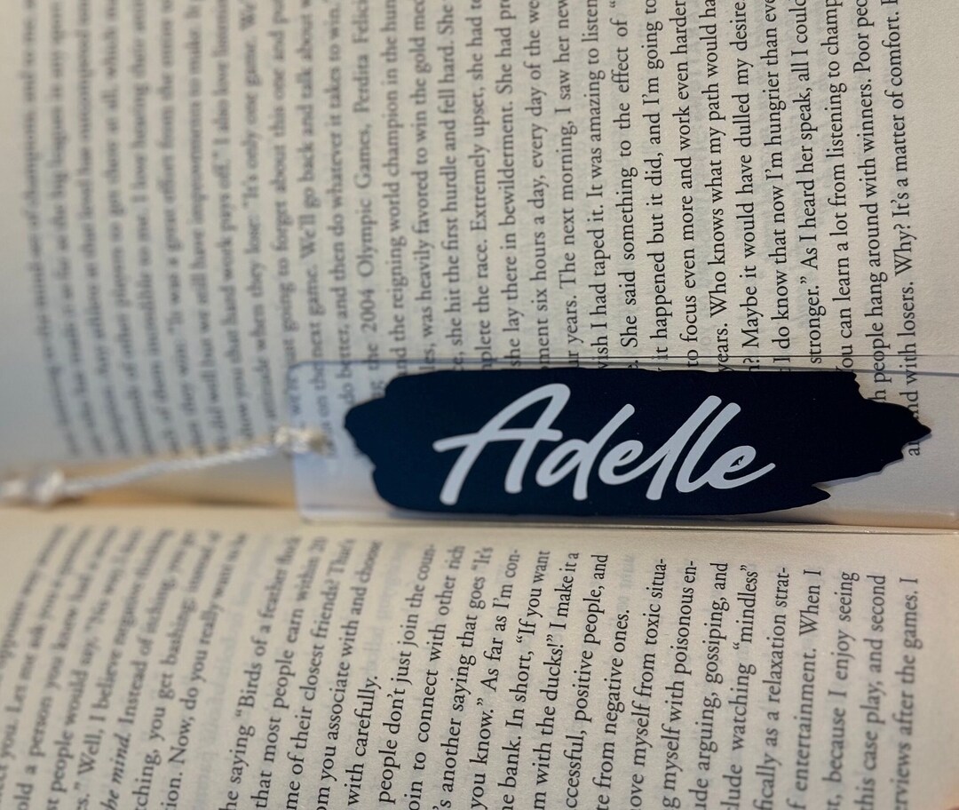 Personalized Acrylic Bookmark: Custom Name Reader Gift - Etsy