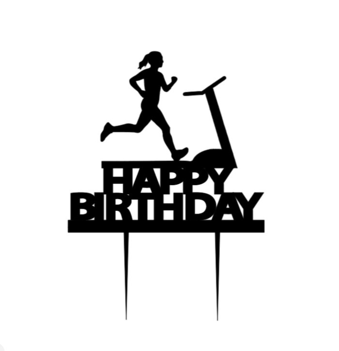 Treadmill Cake Topper, Runner Cake Topper, Running Cake Topper ...