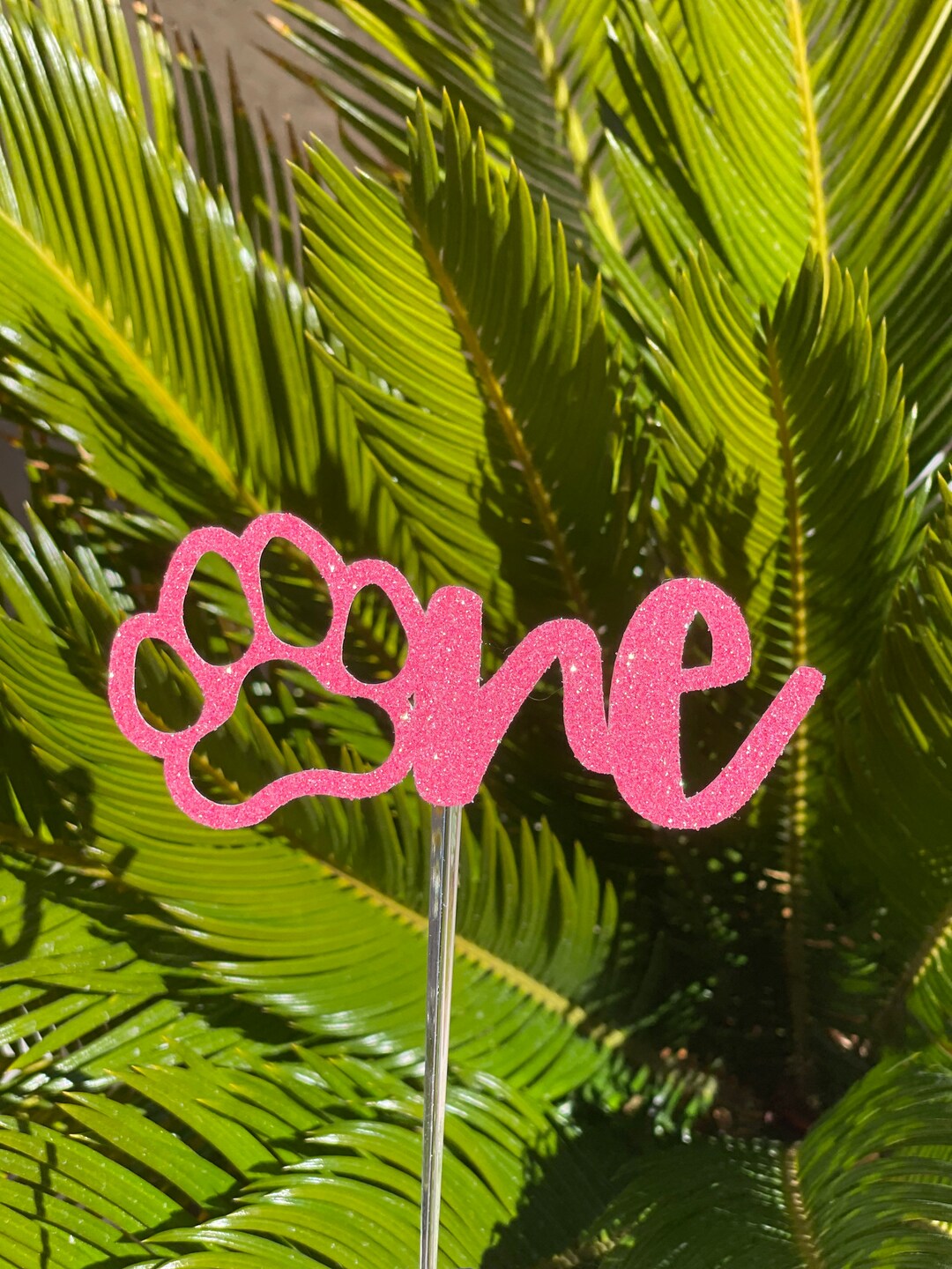 Paw One Topper, Dog First Birthday Cake Topper, Paw Print Cake Topper ...