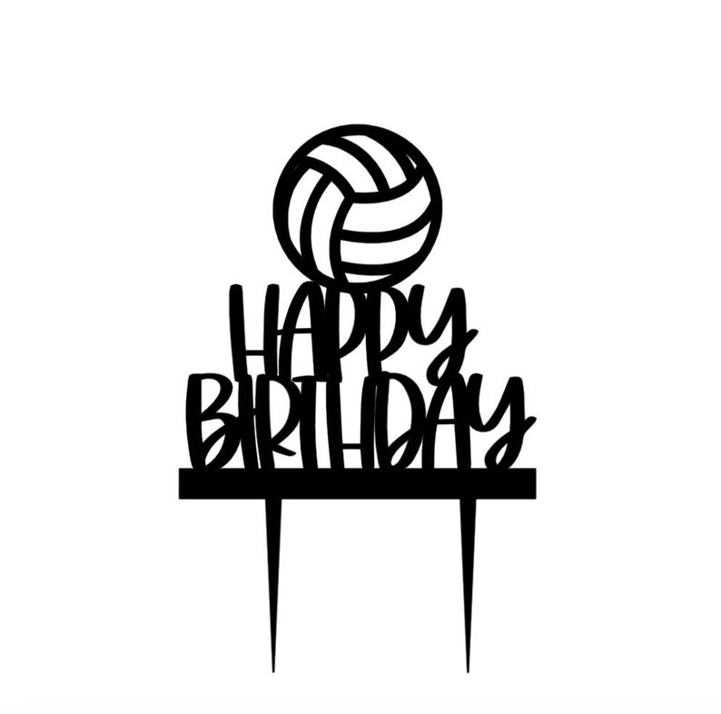 Volleyball Cake Topper Volleyball Birthday Cake Topper - Etsy