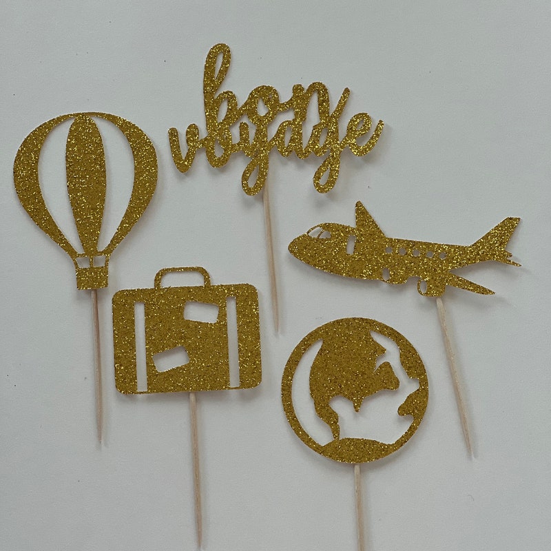 Travel Themed Cupcake Topper - Etsy