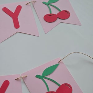 Cherry Banner, Cherry Birthday Banner, Im One Banner, Cherry Banner ...
