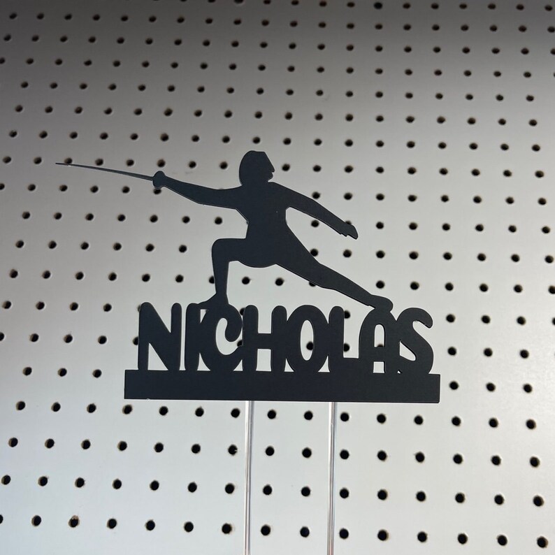 Fencing Cake Topper Fence Cake Topper Fencing Birthday Cake | Etsy