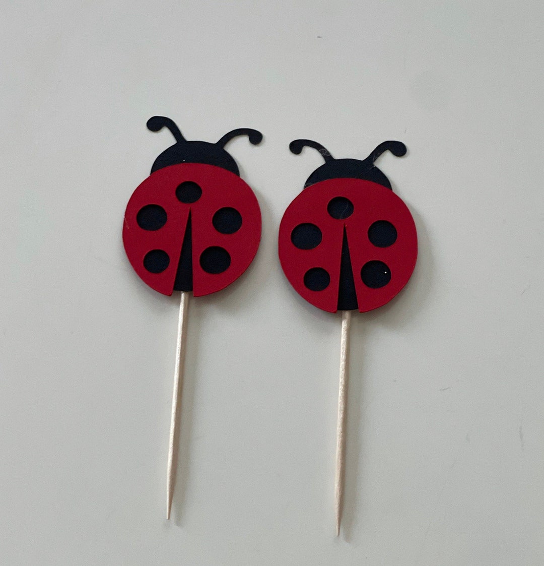 Lady Bug Cake Toppers, Bug Cake Topper, Lady Bug Toppers, Lady Bug ...