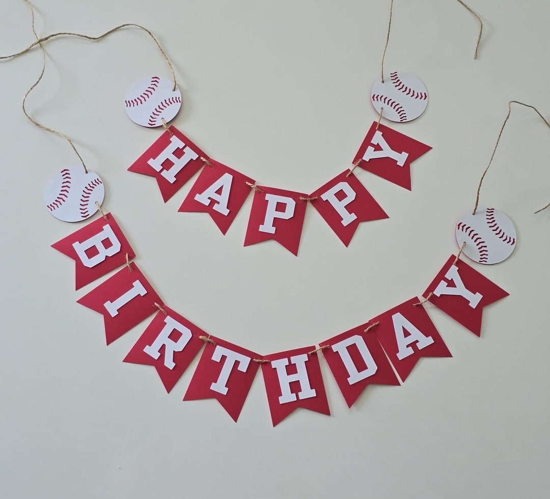 Baseball Birthday Banner, Baseball Banner, Baseball Player Banner ...