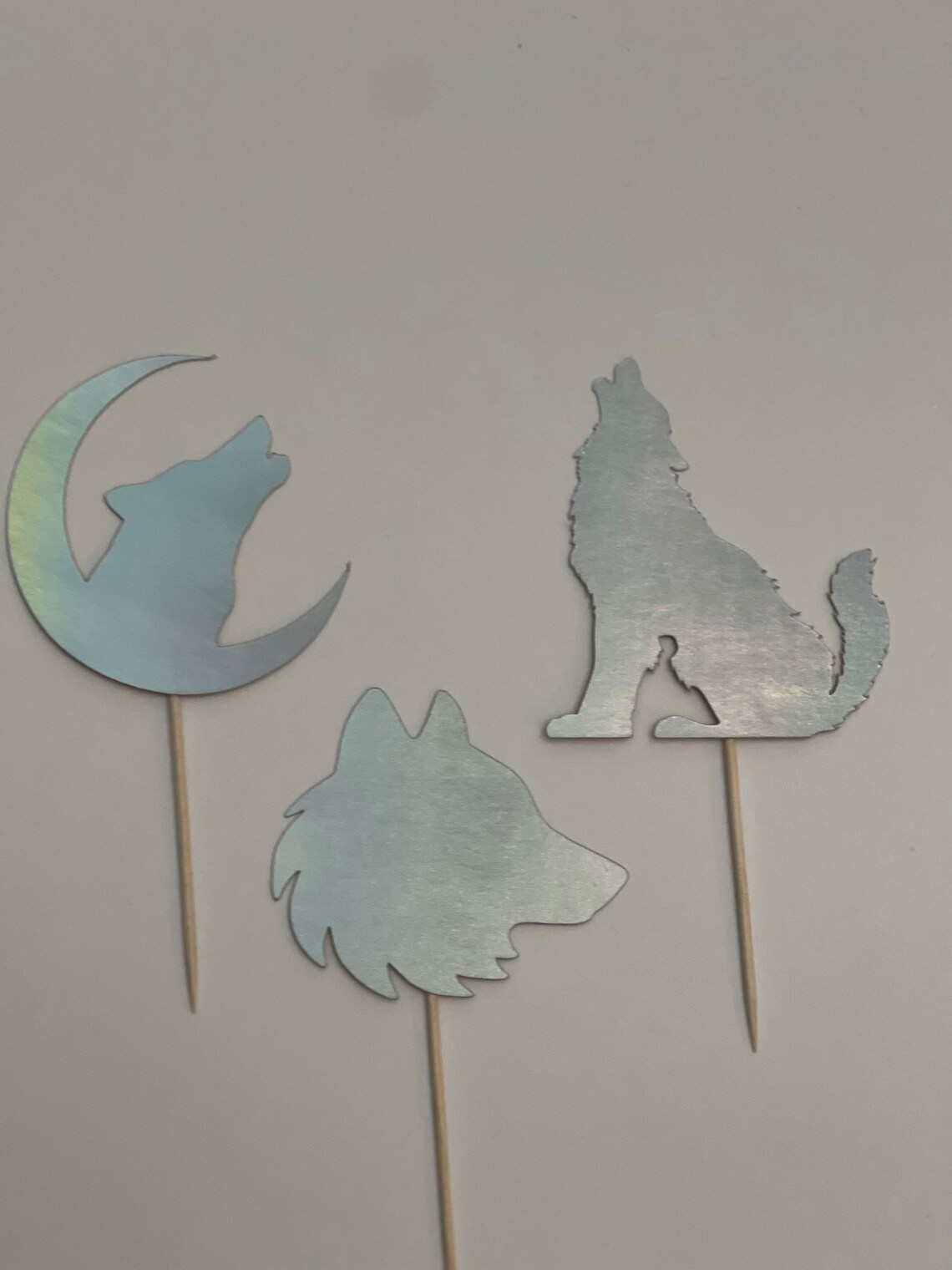 Wolf Cupcake Toppers Wolf Toppers Howling Wolf Cupcake Wolf | Etsy
