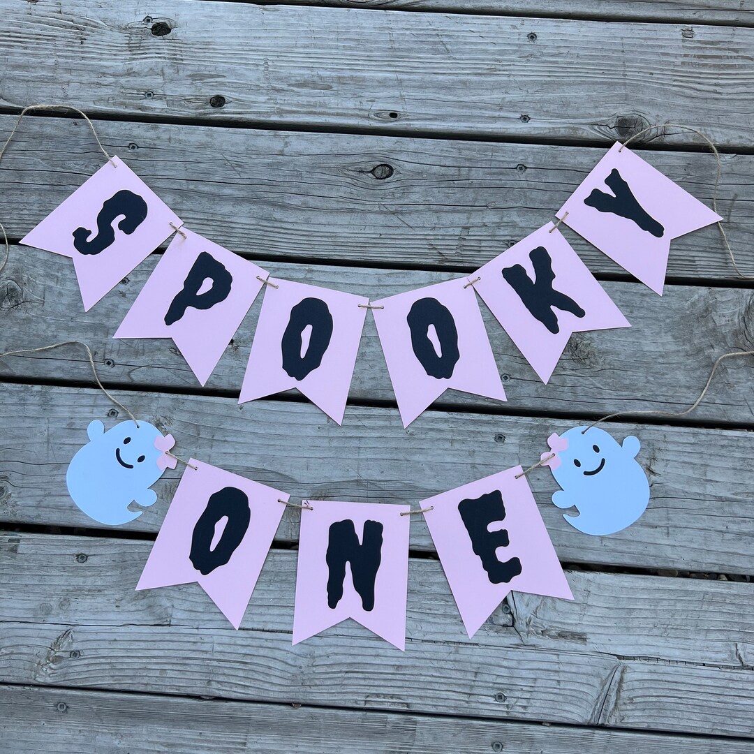 Spooky One Birthday Banner, Spooky One Party Decorations, Spooky One ...