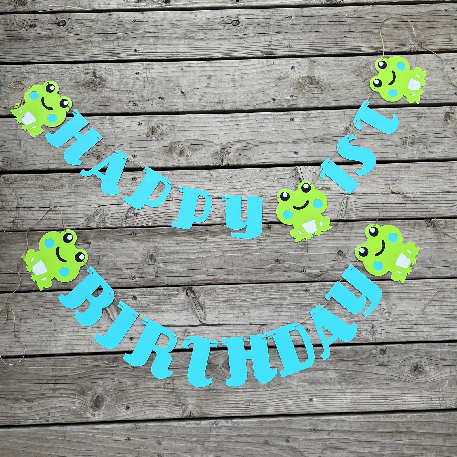 Frog Banner Frog Birthday Banner Froggy Banner First - Etsy