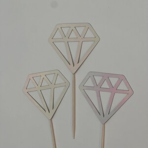 Diamond Cupcake Toppers, Diamonds Cupcake Toppers, Diamond Toppers ...