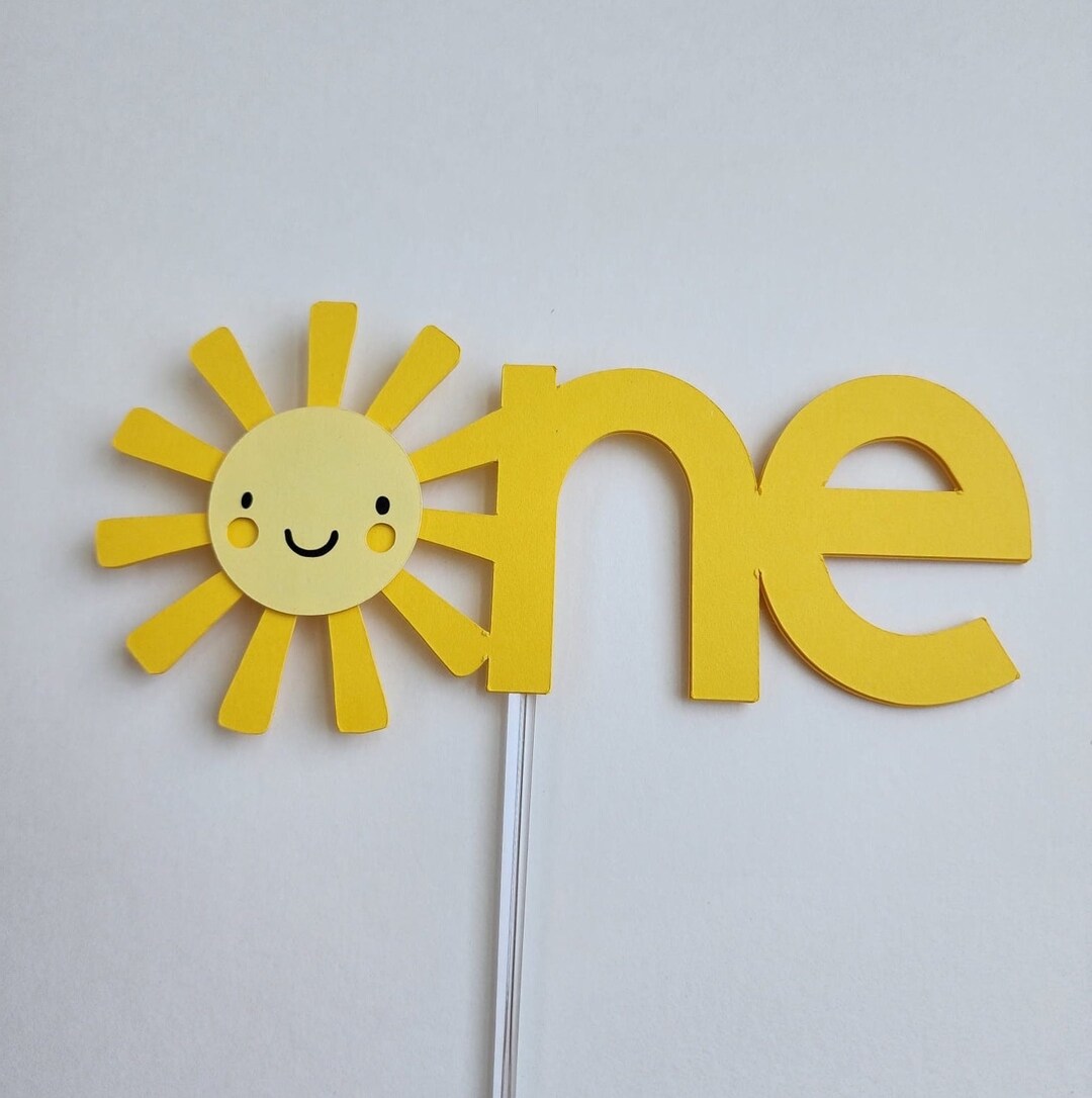 Topper de pastel de sol, topper de pastel soleado, topper de pastel de ...