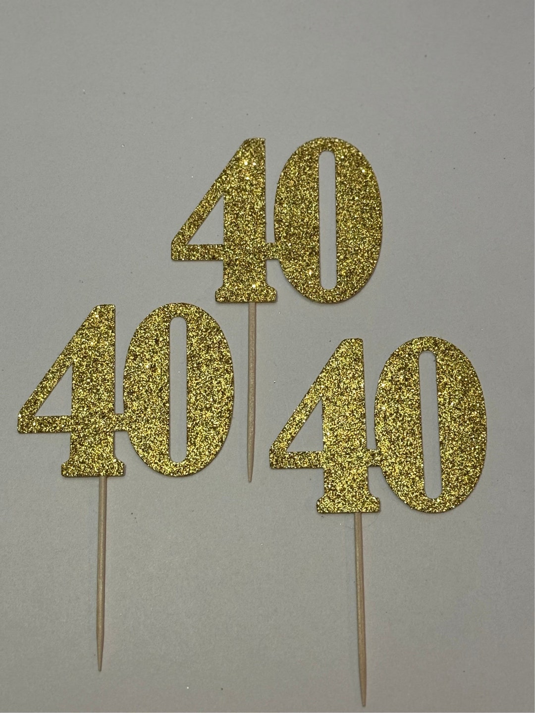 40 Cupcake Topper, Forty Birthday Cupcake Toppers, 40th Birthday ...
