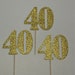 40 Cupcake Topper, Forty Birthday Cupcake Toppers, 40th Birthday ...