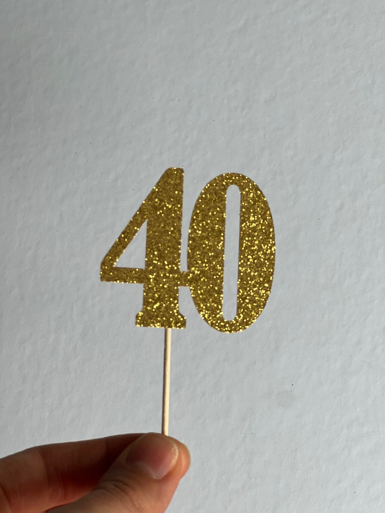 40 Cupcake Topper Forty Birthday Cupcake Toppers 40th - Etsy