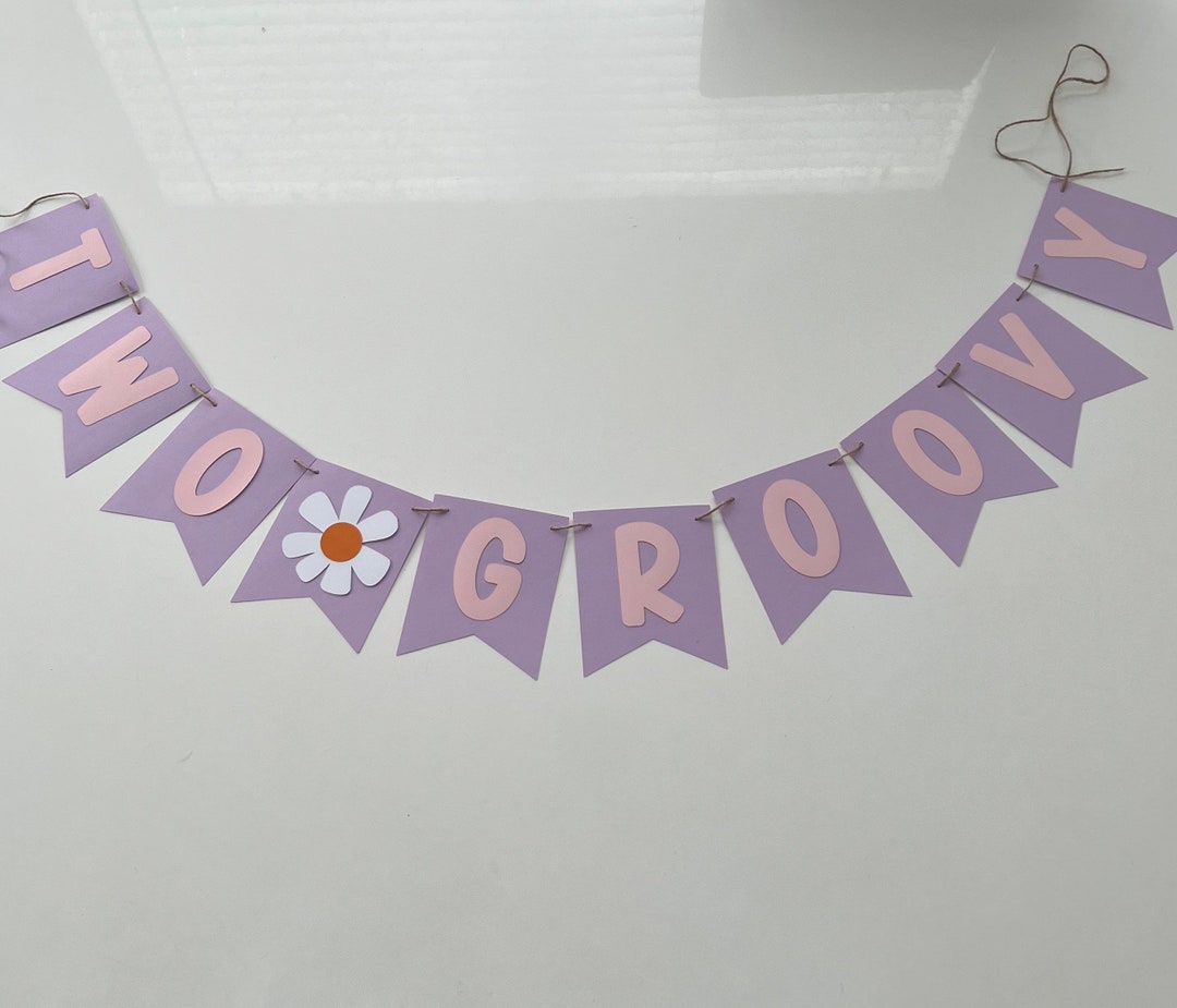 Daisy Banner, Two Groovy Banner, Daisy Flower Banner, Summer Flower ...