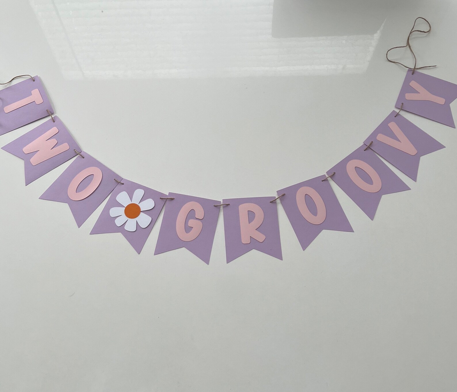 Two Groovy Daisy Banner: Handmade Party Decoration - Etsy