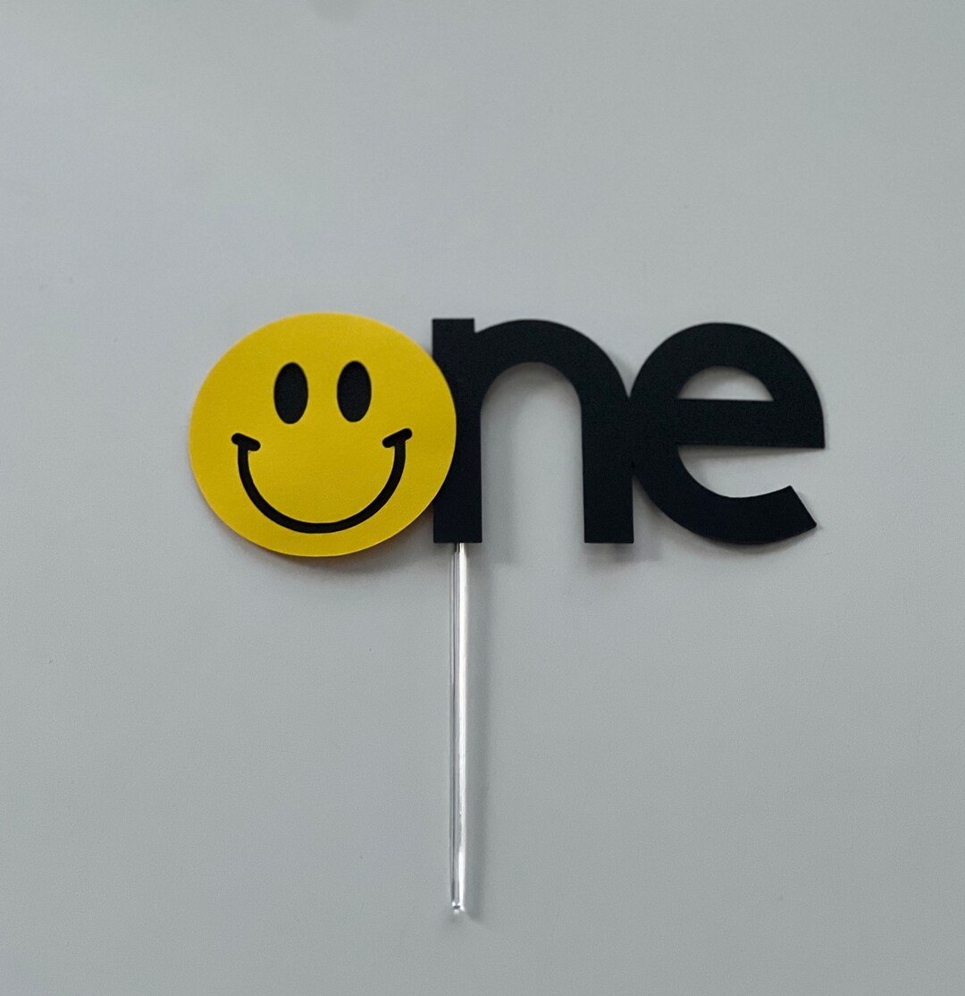 Happy One Cake Topper, One Cake Topper, First Birthday Cake Topper ...