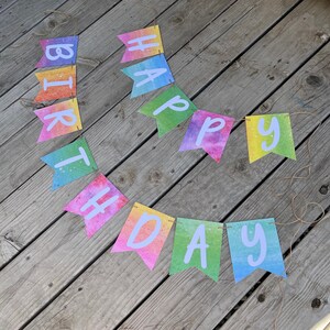Watercolor Banner, Colorful Banner, Rainbow Banner, Rainbow Birthday ...