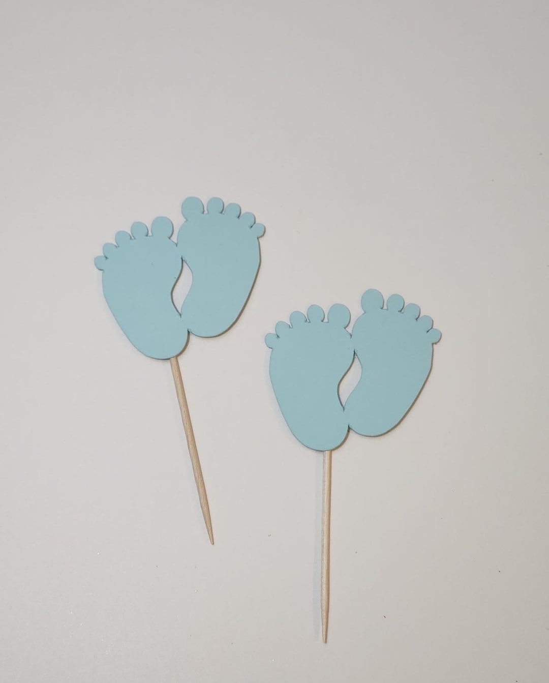 Baby Feet Cupcake Toppers, Baby Shower Cucpake Toppers, Blue Baby ...