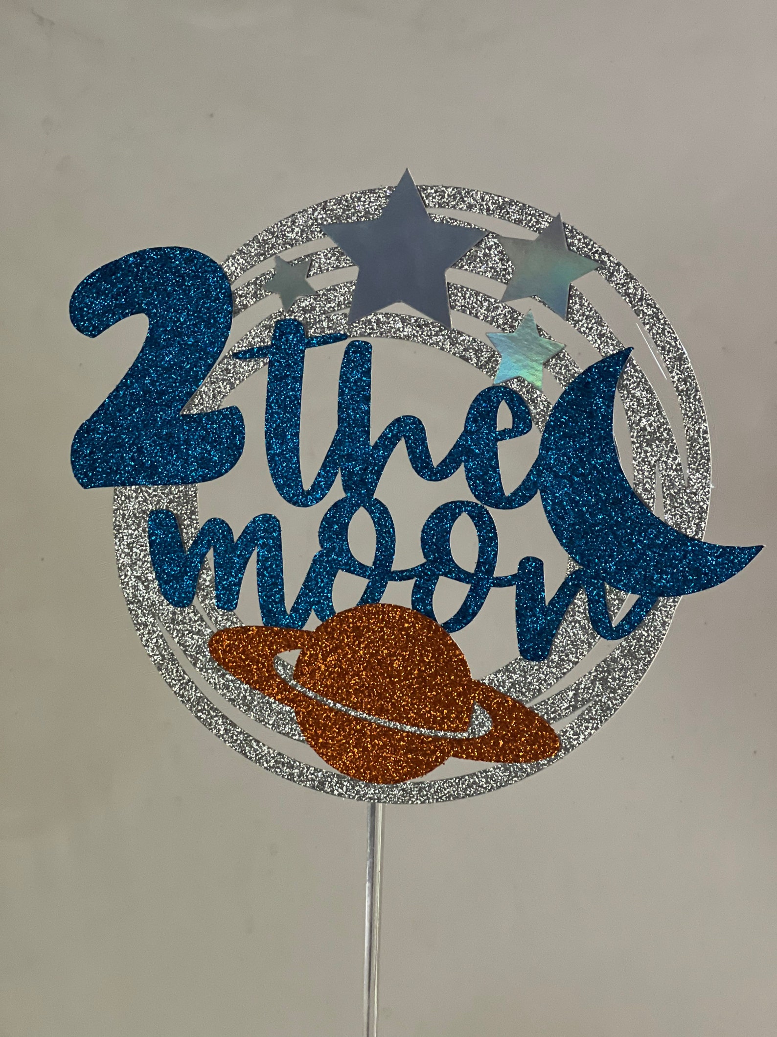 Two the Moon Cake Topper Two the Moon Topper 2nd Birthday - Etsy