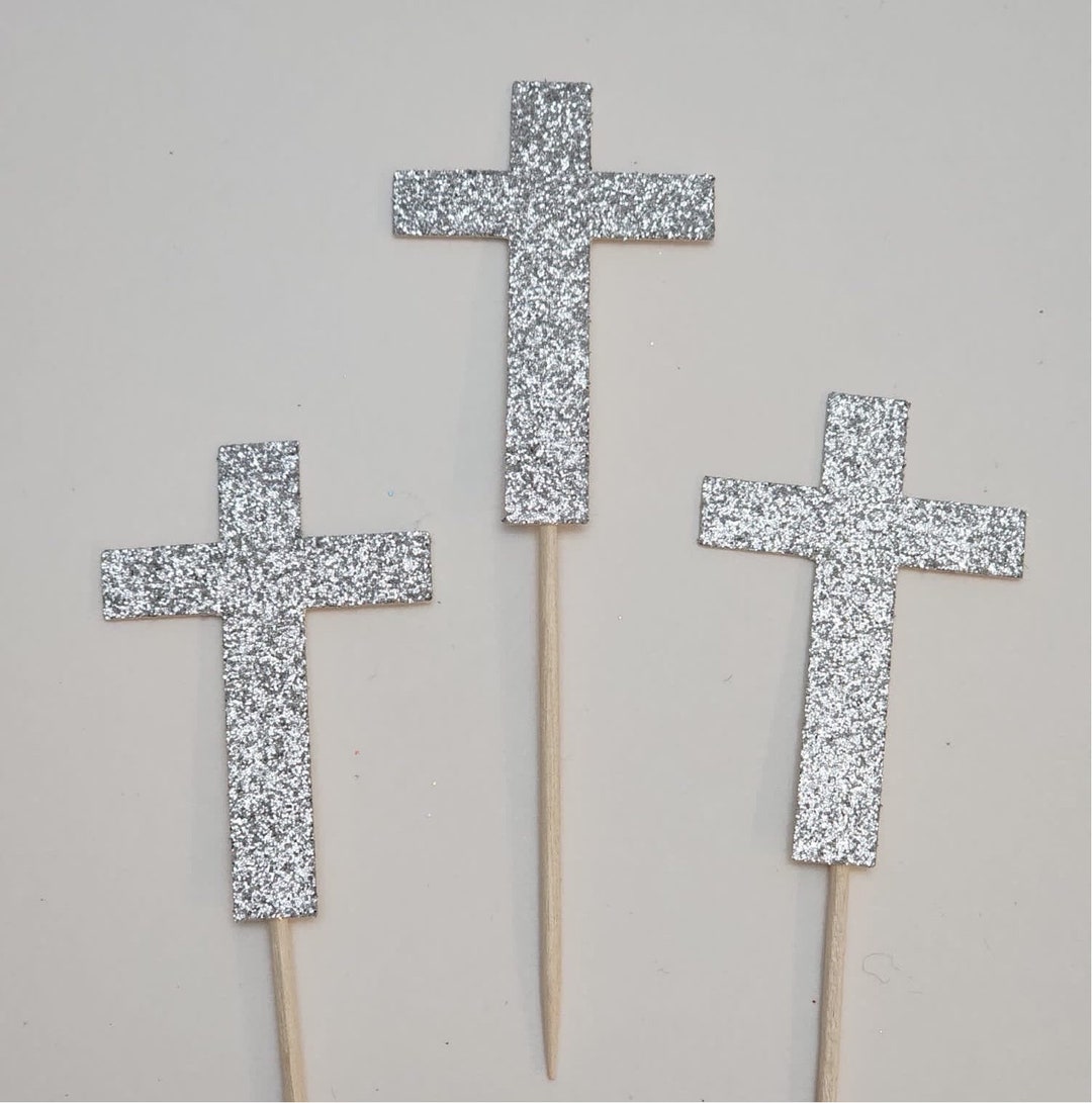 Cross Cupcake Toppers, Cross Toppers, Christening Cupcake Toppers ...