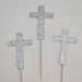 Cross Cupcake Toppers, Cross Toppers, Christening Cupcake Toppers ...