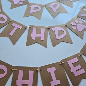 Paw Banner, Paw Print Banner, Dog Banner, Dog Birthday Banner, Puppy ...