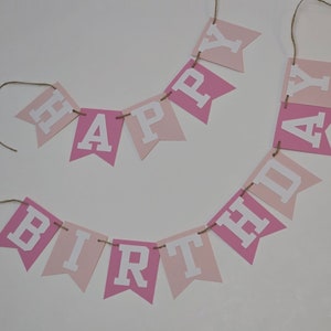 Pink Banner, Pink Birthday Banner, Custom Pink Banner, Personalized ...