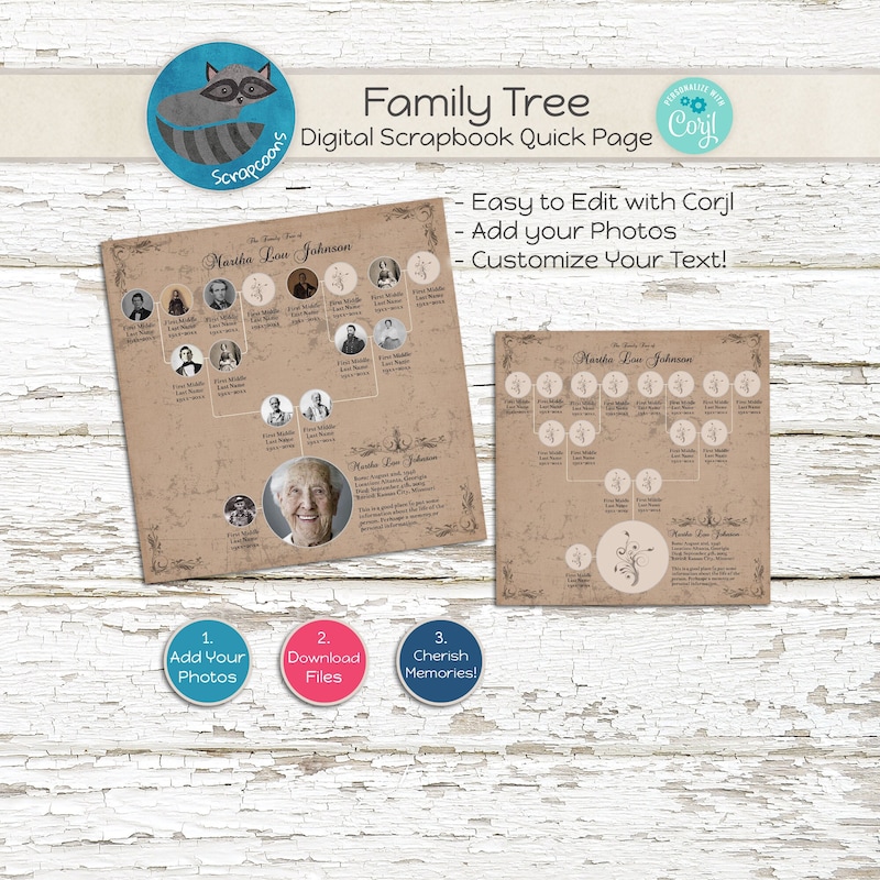 Digital Family Tree - Etsy