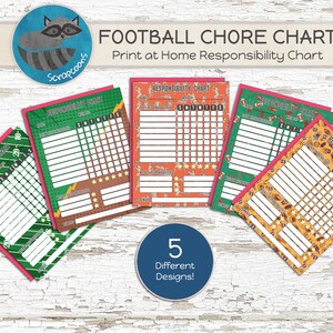 Printable Football Chore Chart for Kids – Fun Sports-themed ...