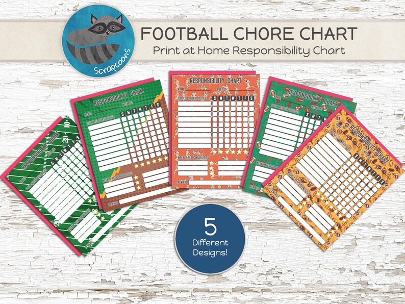 Printable Football Chore Chart for Kids – Fun Sports-themed ...