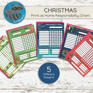 Christmas Chore Chart for Kids, Holiday-themed - Etsy