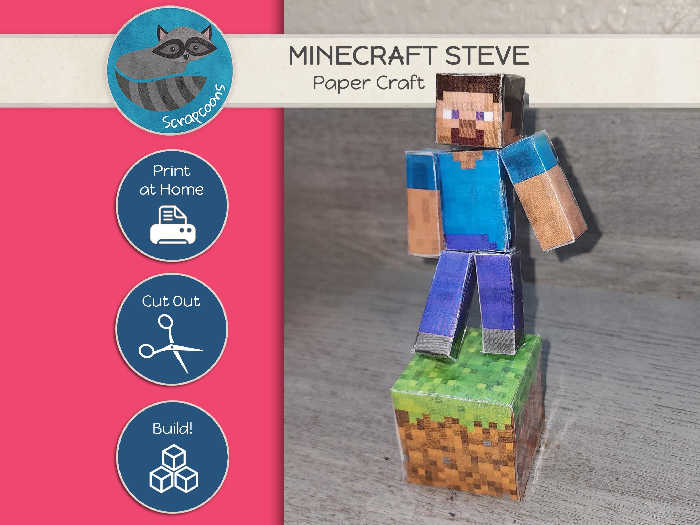 Printable Minecraft Steve Papercraft Printable Papercrafts