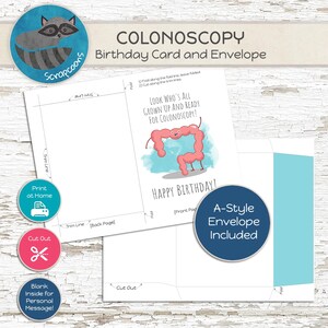 Colonoscopy Birthday Card - Printable Card With Envelope - Etsy