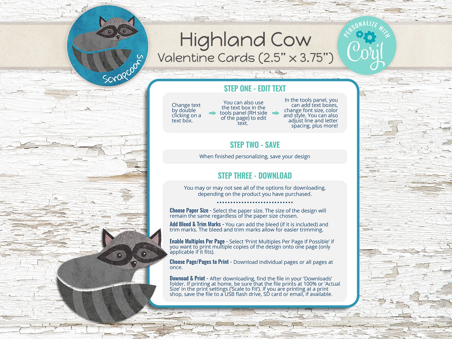 Adorable Highland Cow Valentine's Day Card Printable - Etsy