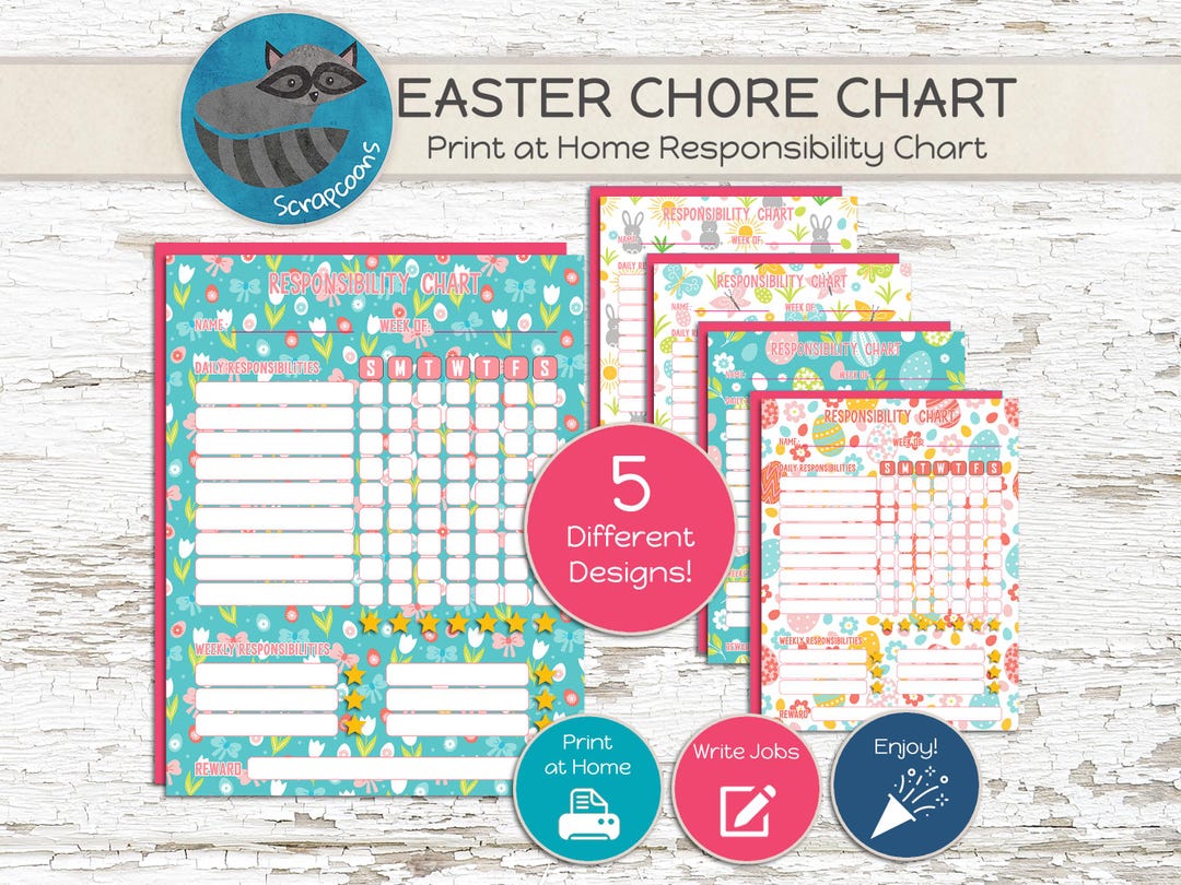 Easter Chore Chart for Kids - Etsy