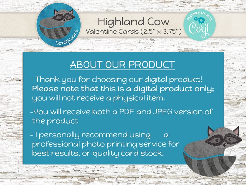 Adorable Highland Cow Valentine's Day Card Printable - Etsy