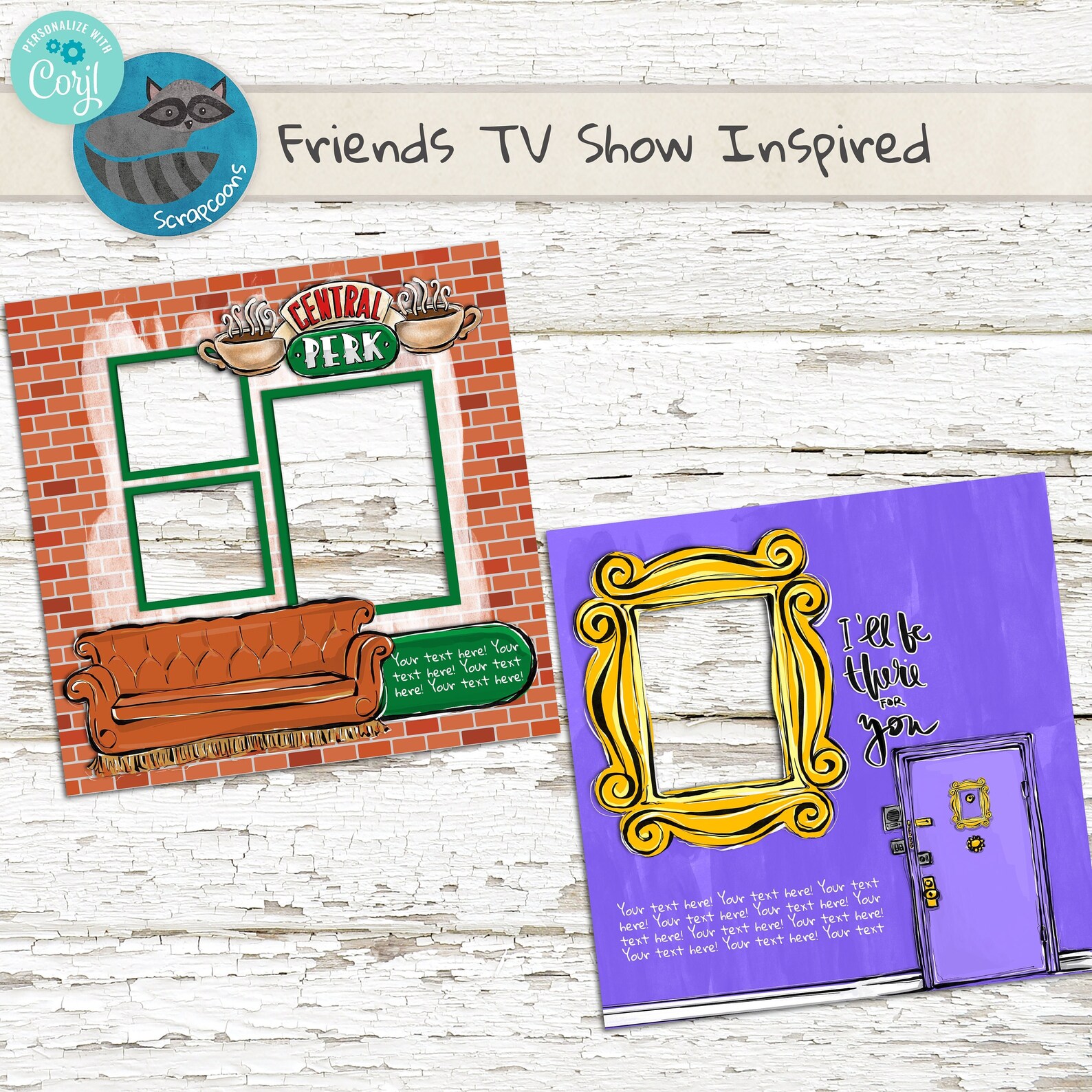 Friends TV Show Digital Download Scrapbook Quick Page 12x12 - Etsy