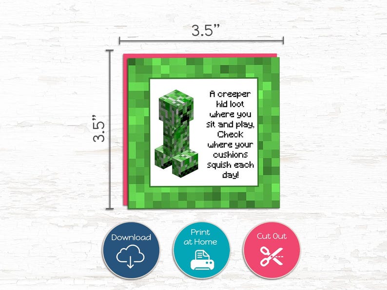 Pixel Miner Scavenger Hunt Printable, Minecraft Party Game, Indoor ...