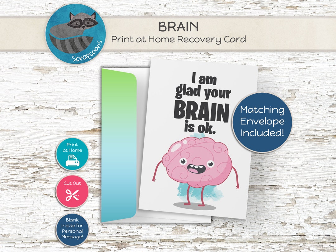 Brain Injury, Card and Envelope Printable - Etsy