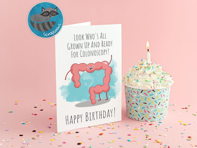 Colonoscopy Birthday Card - Printable Card With Envelope - Etsy