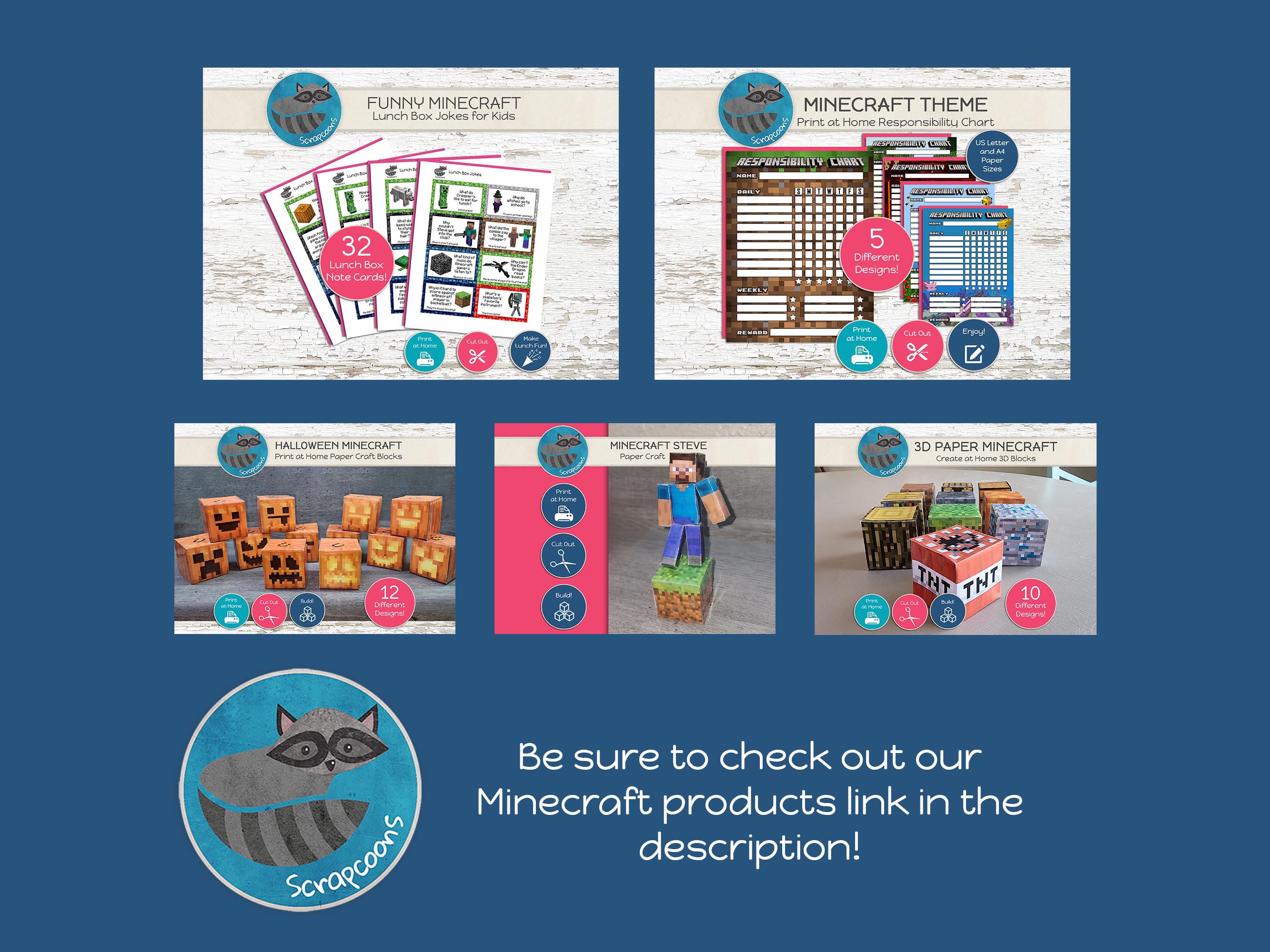 Printable Paper Miner Blocks for Kids - Cut, Fold, and Craft Away! - Etsy