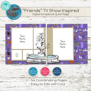 Friends TV Show Digital Download Scrapbook Quick Page, 12x12 Customize ...