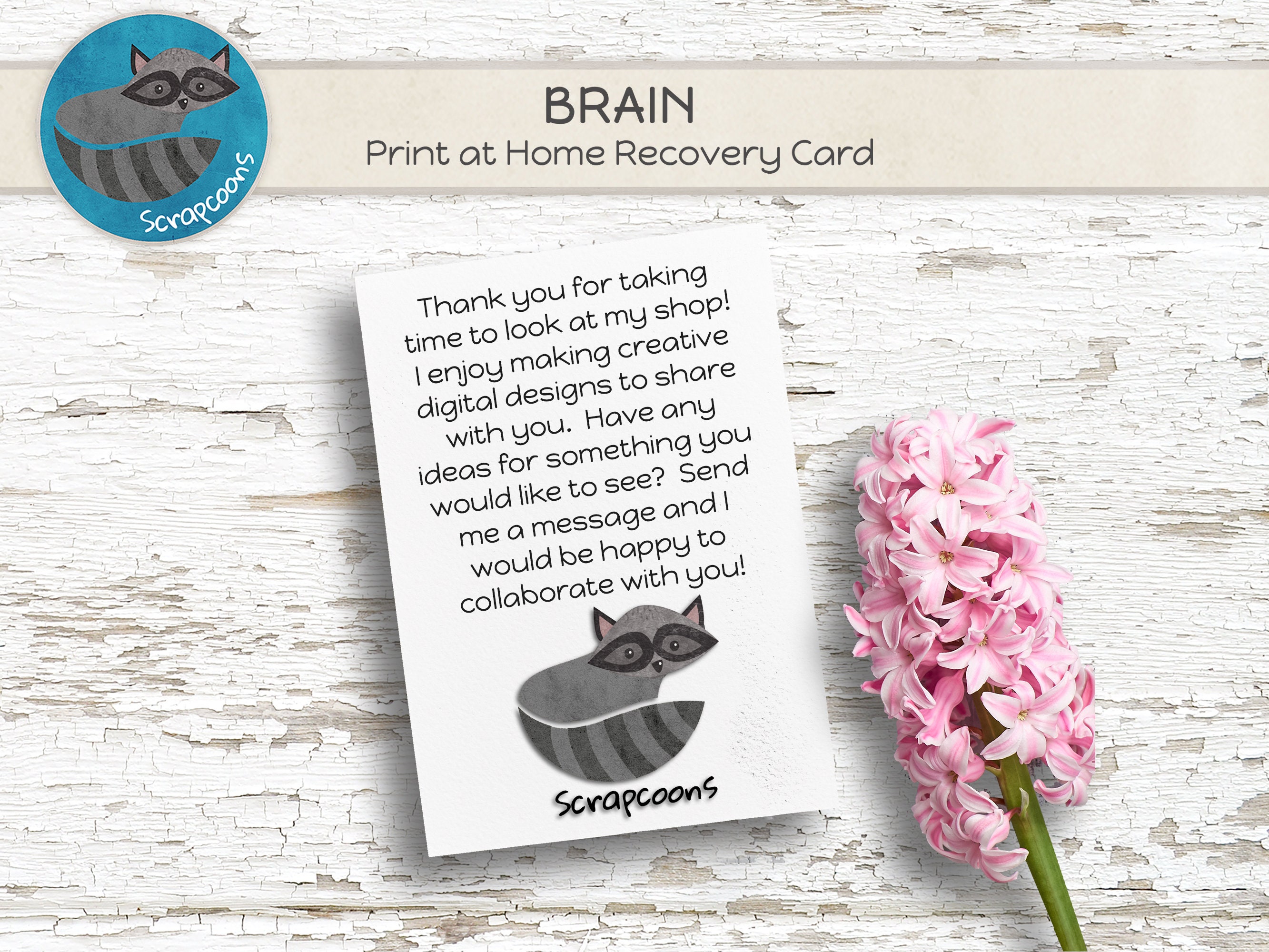 Brain Injury, Card and Envelope Printable - Etsy