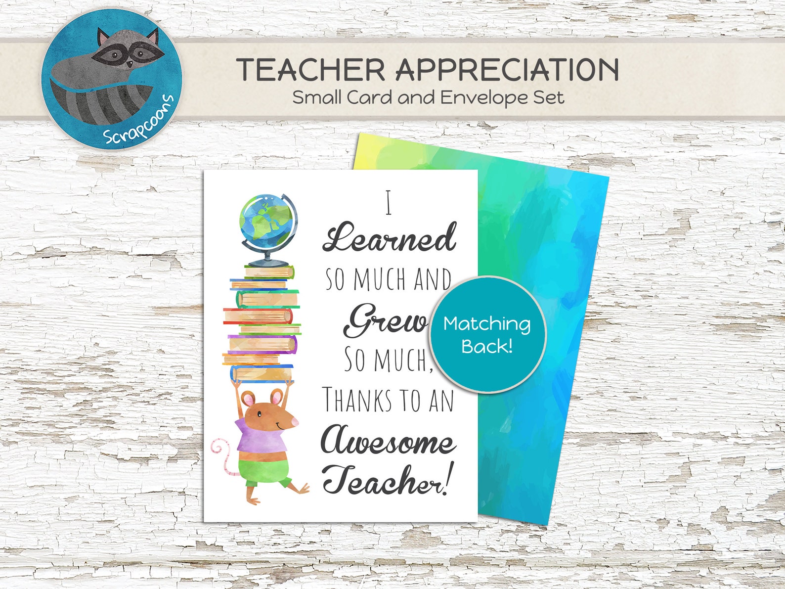 Printable Teacher Thank You Card – Gift Card Holder for Educators - Etsy