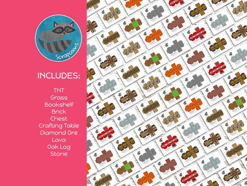 Printable Paper Miner Blocks for Kids - Cut, Fold, and Craft Away! - Etsy